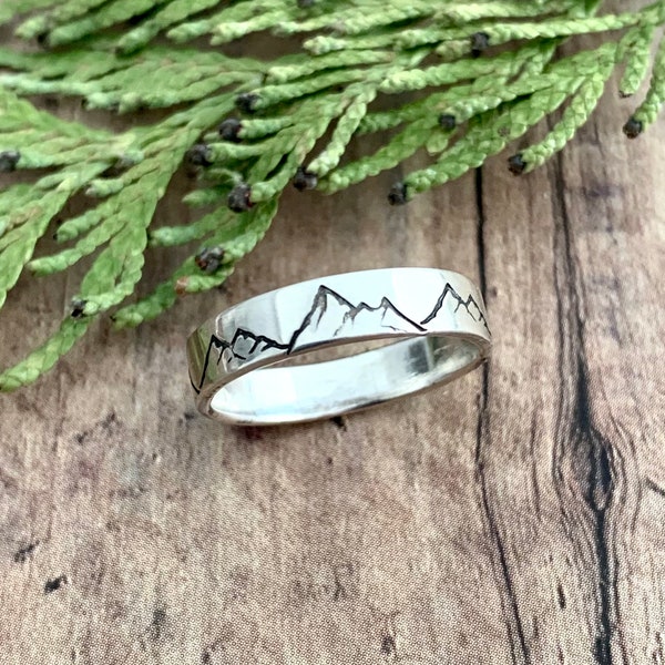Mountain Range Ring - Etsy