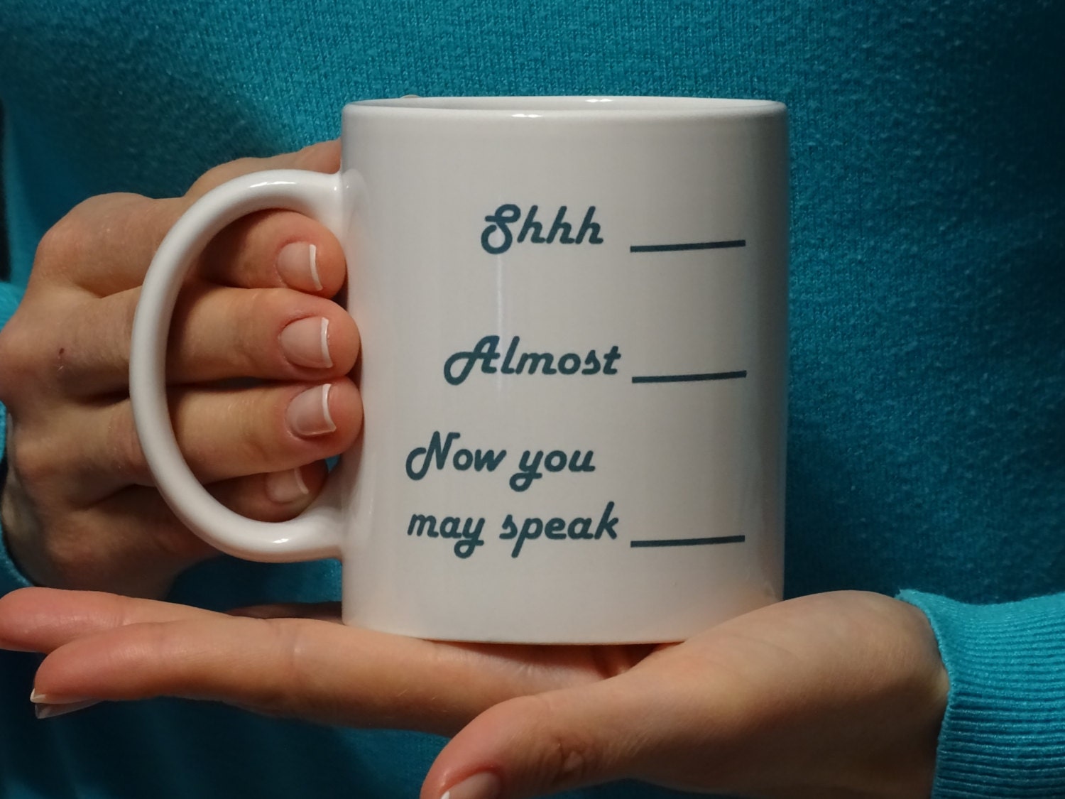 Shhh Almost Now You May Speak Not a Morning Person, Fill Line, Funny ...