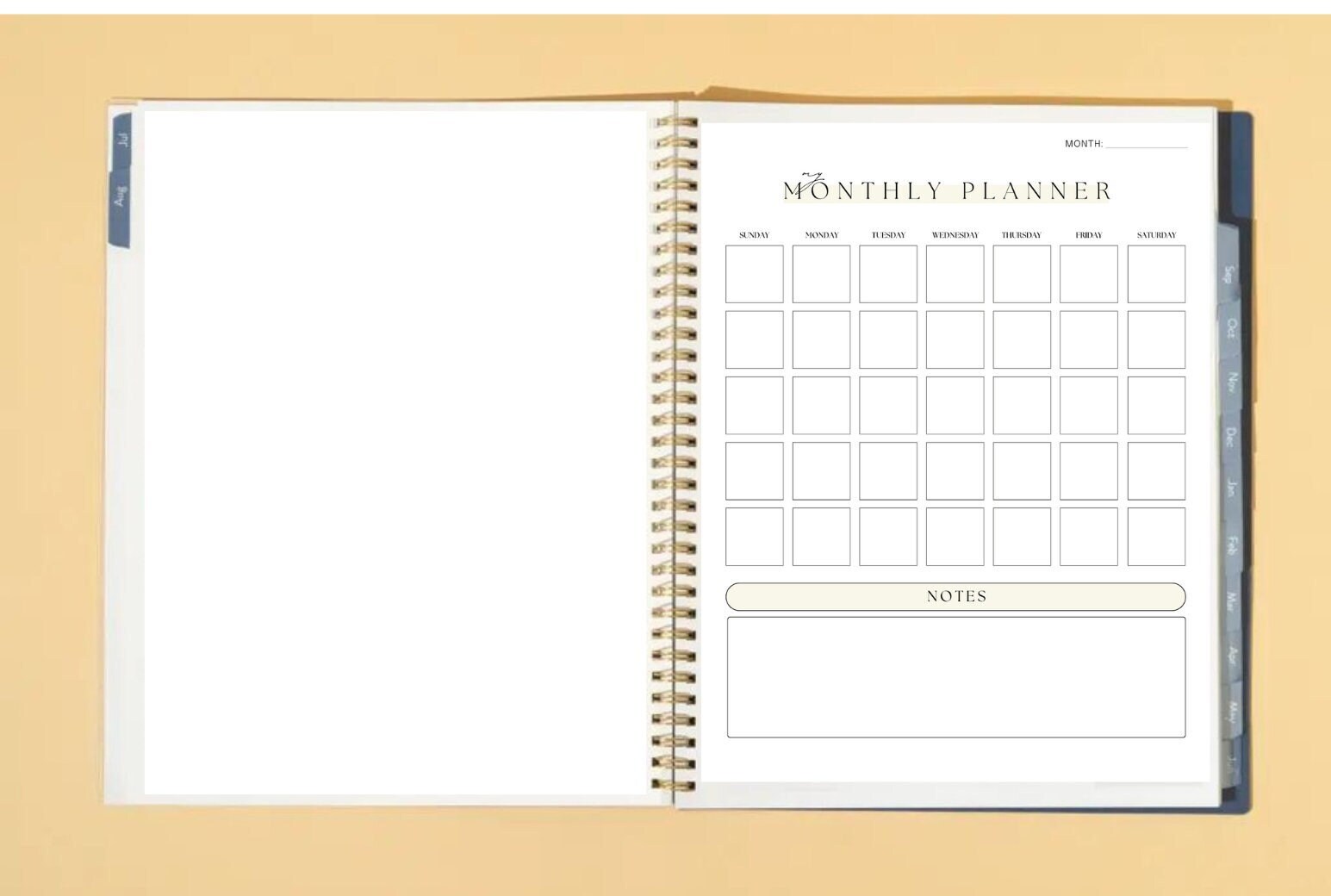Customizable Digital Monthly Planner - Etsy
