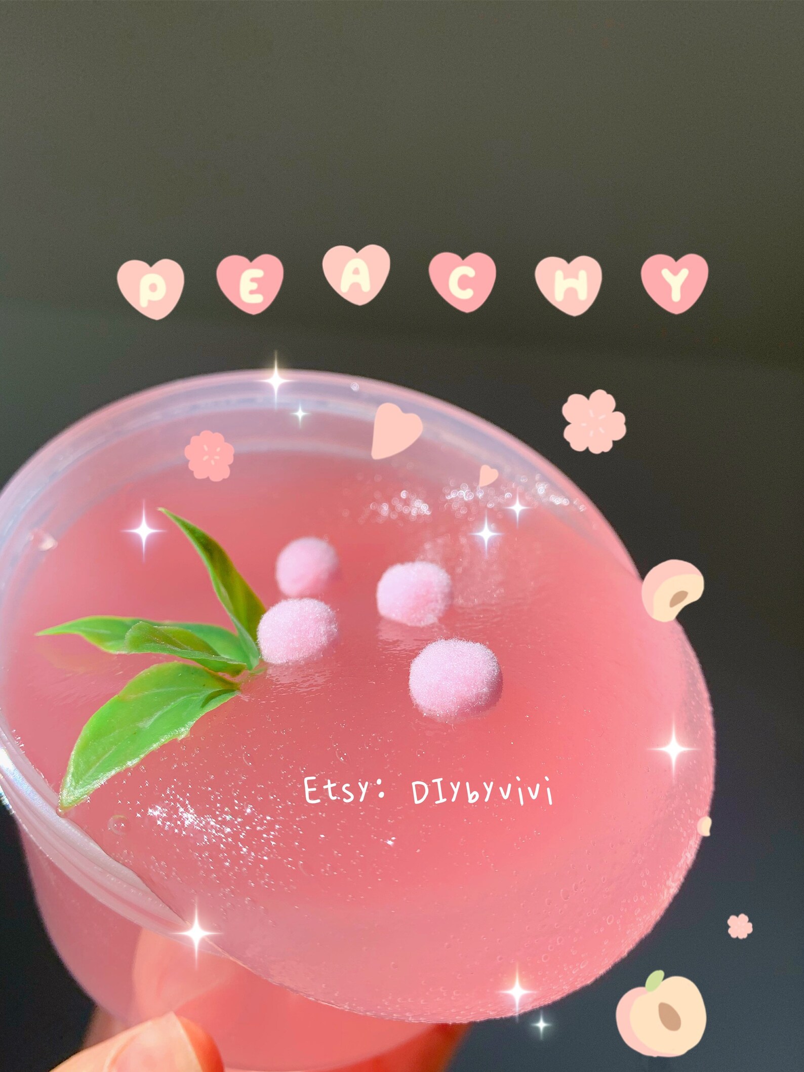 Juicy Peachy Jelly Slime Peach Slime Valentine's Day - Etsy