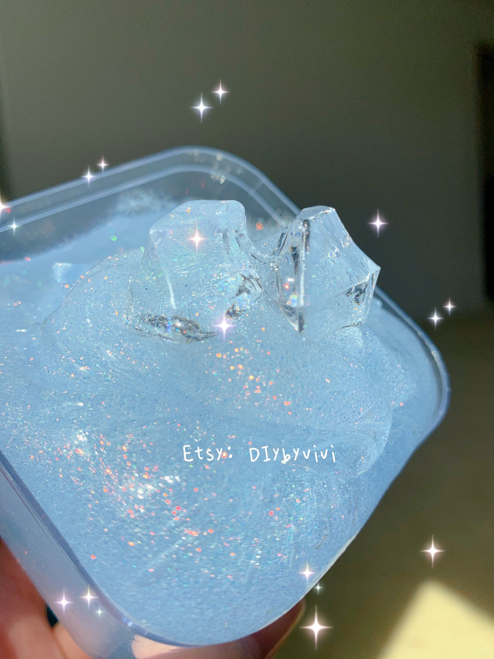 Fantasy Icey Slime Blue Scented Slime Clear Slime Scented Slime Glitter ...