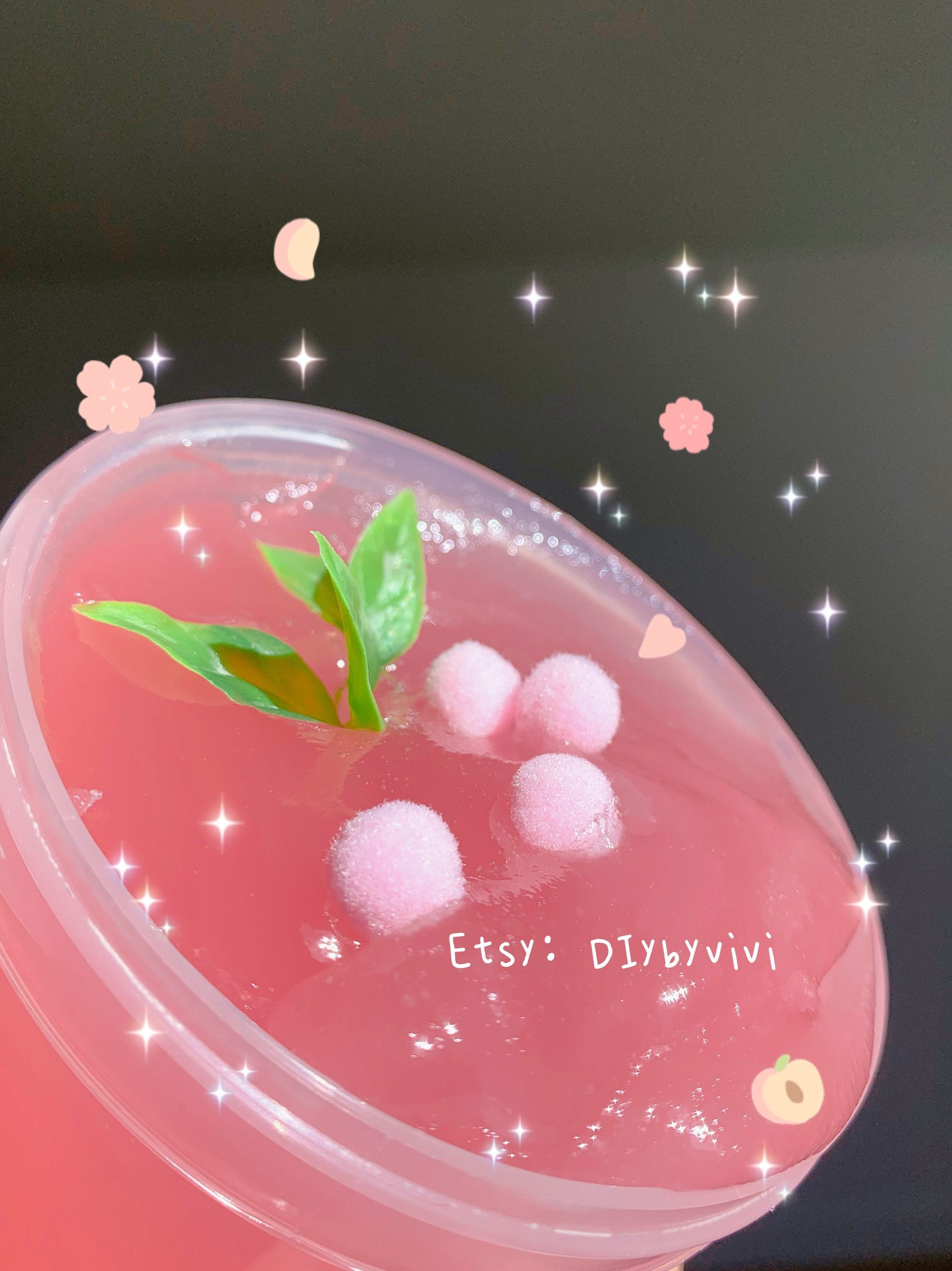 Juicy peachy jelly slime peach slime pink jelly slime pink | Etsy