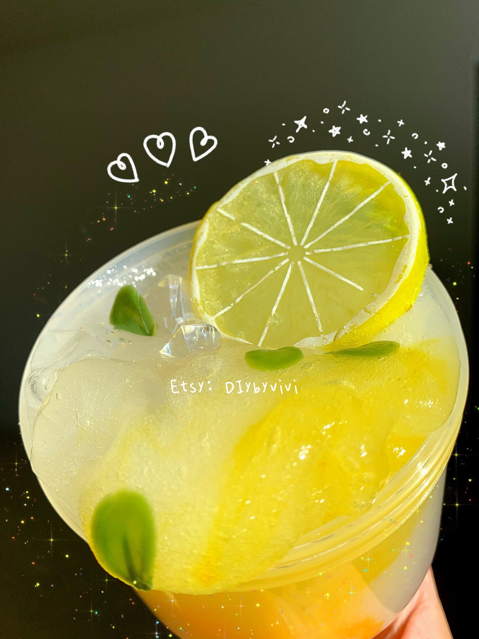 Ice Lemon Tea Jelly Slime Lemon Slime Yellow Slime Jelly - Etsy