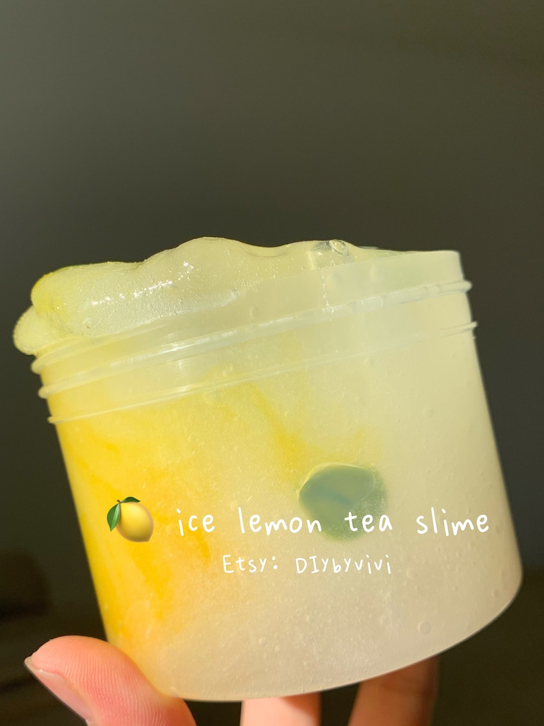 Ice Lemon Tea Jelly Slime Lemon Slime Yellow Slime Jelly - Etsy