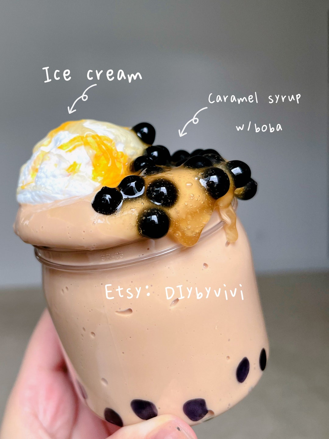 Boba Milk Tea Slime Thick Glossy Popular Ice Cream Butter Milk Tea ...