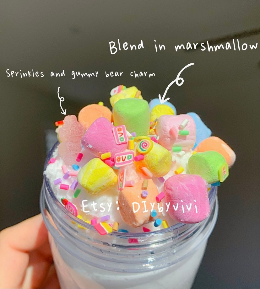 Rainbows Marshmallows Fizzy Slime Mixing Slime Butter Slime | Etsy