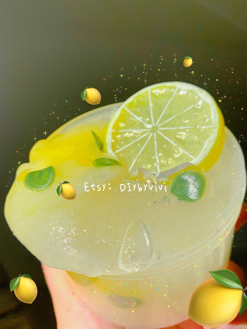 Ice Lemon Tea Jelly Slime Lemon Slime Yellow Slime Jelly - Etsy