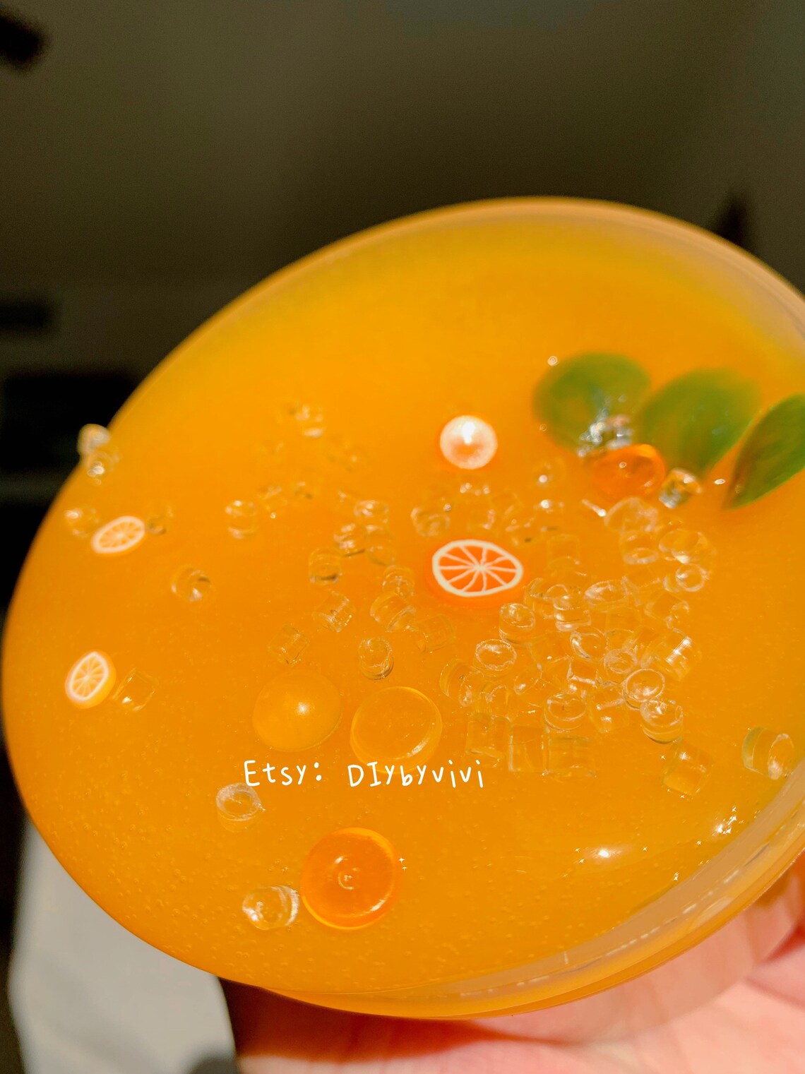 Orange Juice Slime Orange Slime Clear Slime Clear Slime - Etsy