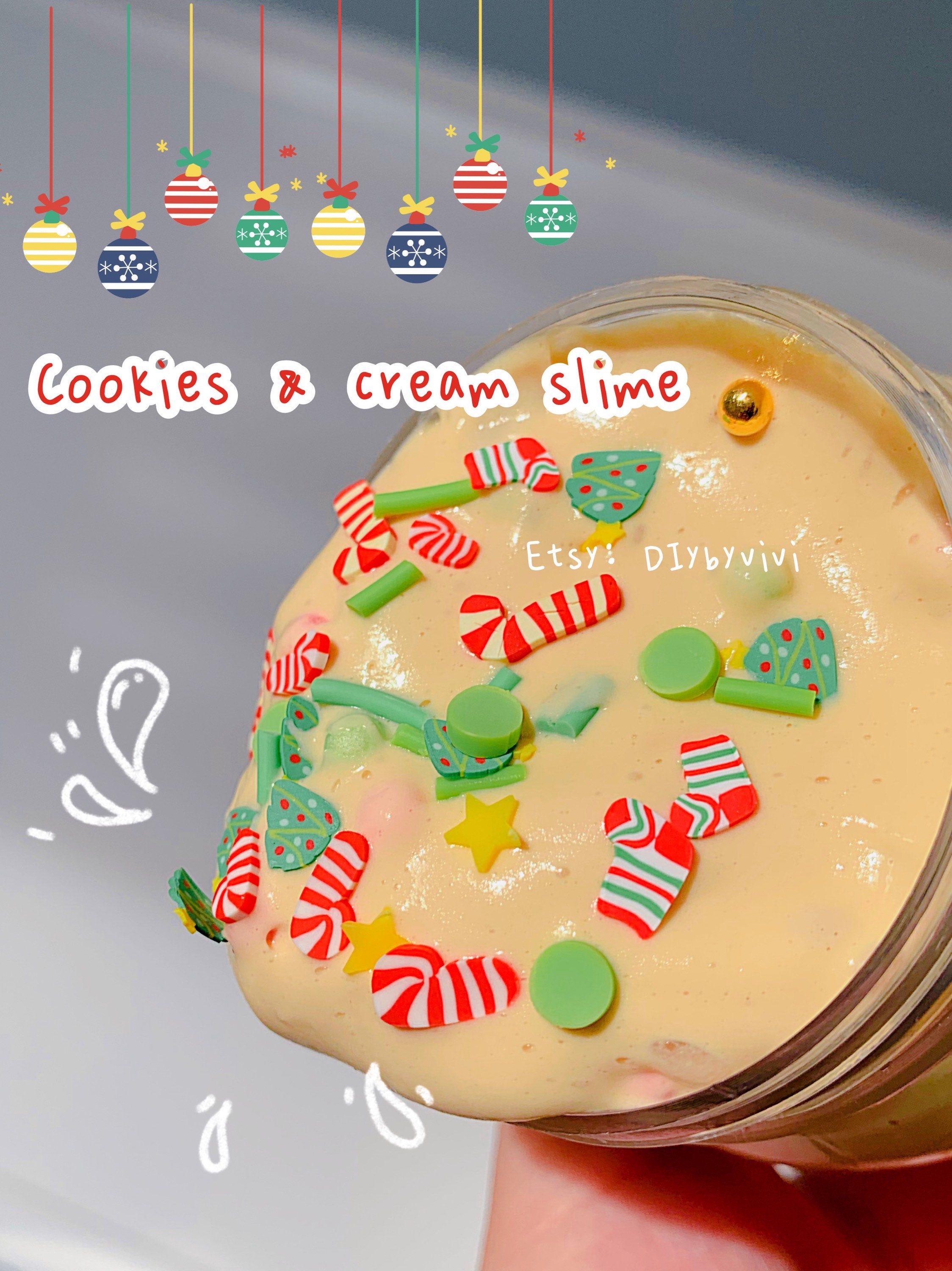 Cookie Cream Butter Slime/ Gingerbread Slime Christmas Slime - Etsy