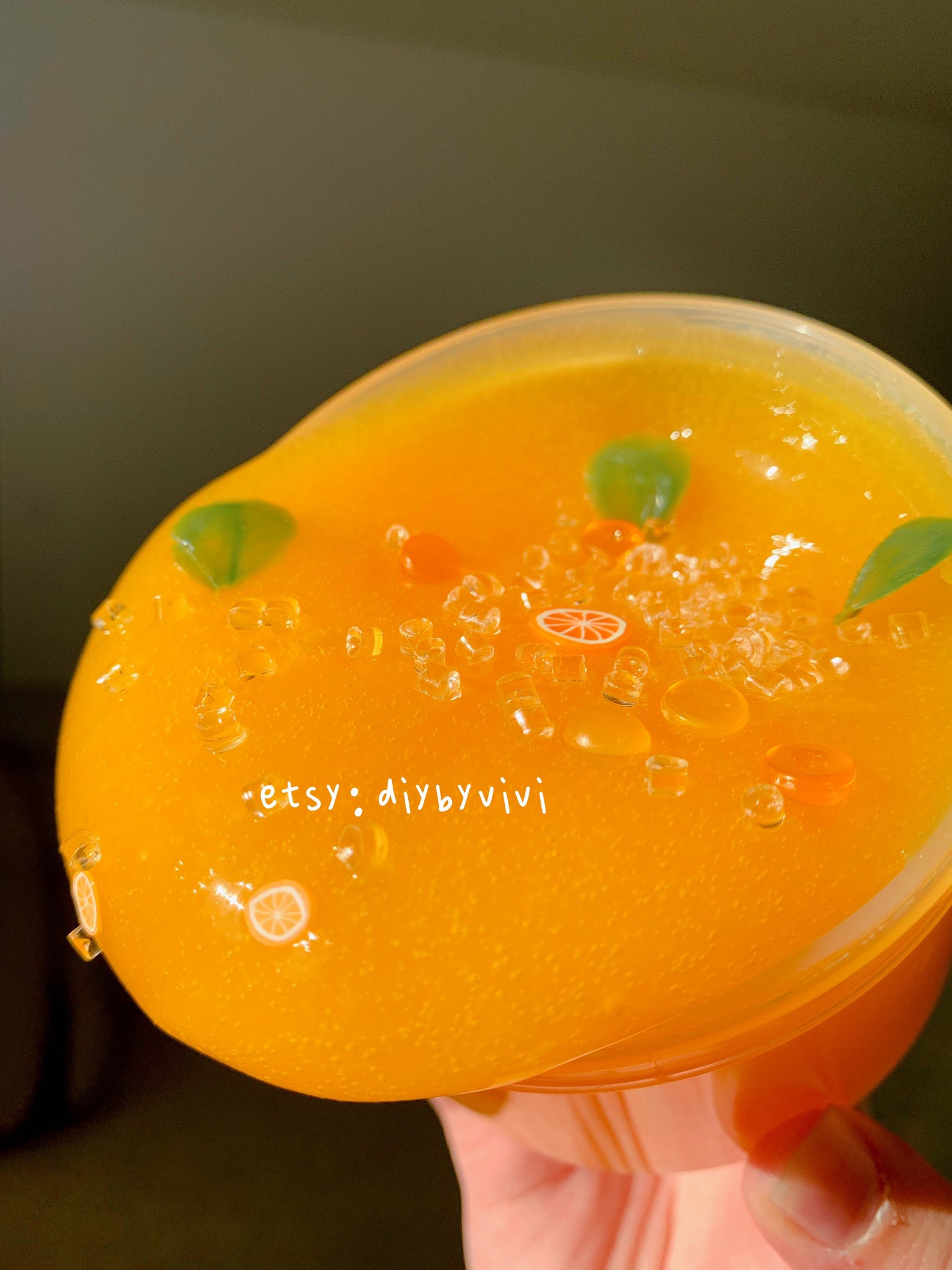 Orange Juice Slime Orange Slime Clear Slime Clear Slime - Etsy