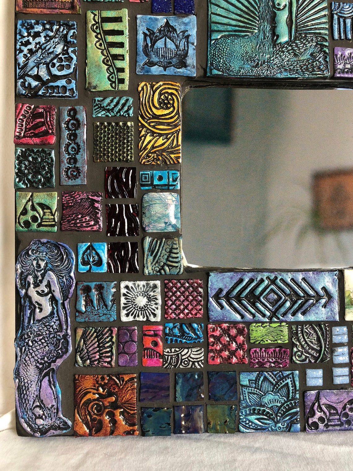 Mystical Mermaid Mosaic Mirror - Etsy