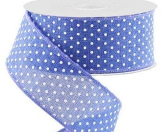 Blue Wired Ribbon - Etsy