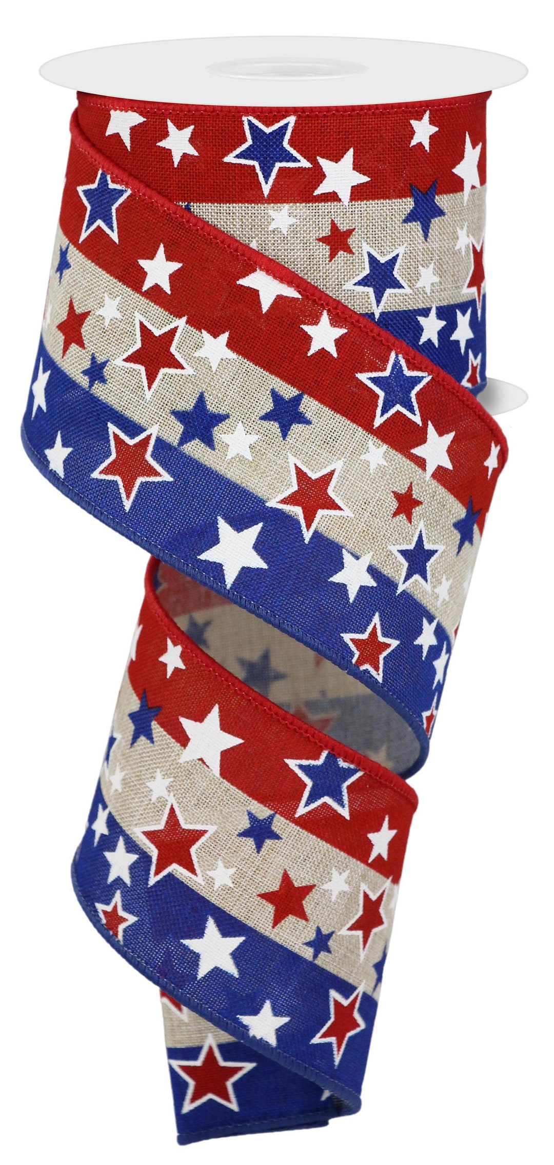 Craig Bachman 2.5" Multi Stars on Stripes: Natural (10 Yards ...