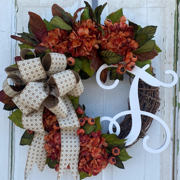 Fall Monogram Wreath - Etsy