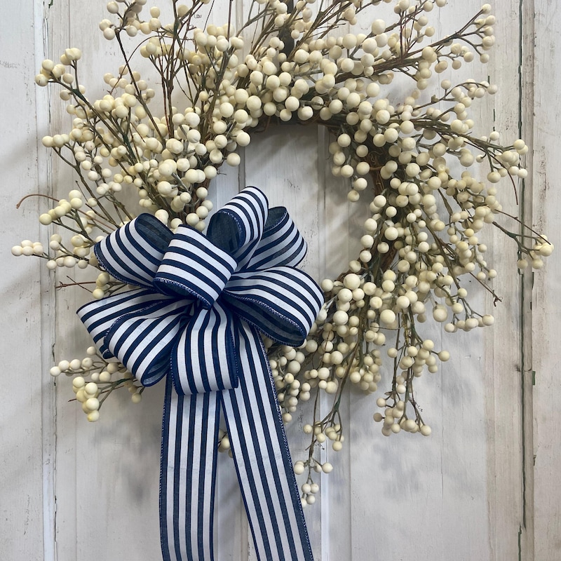 Cotton and Berry Wreath - Etsy