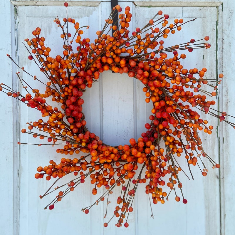 Orange Berry Wreath - Etsy