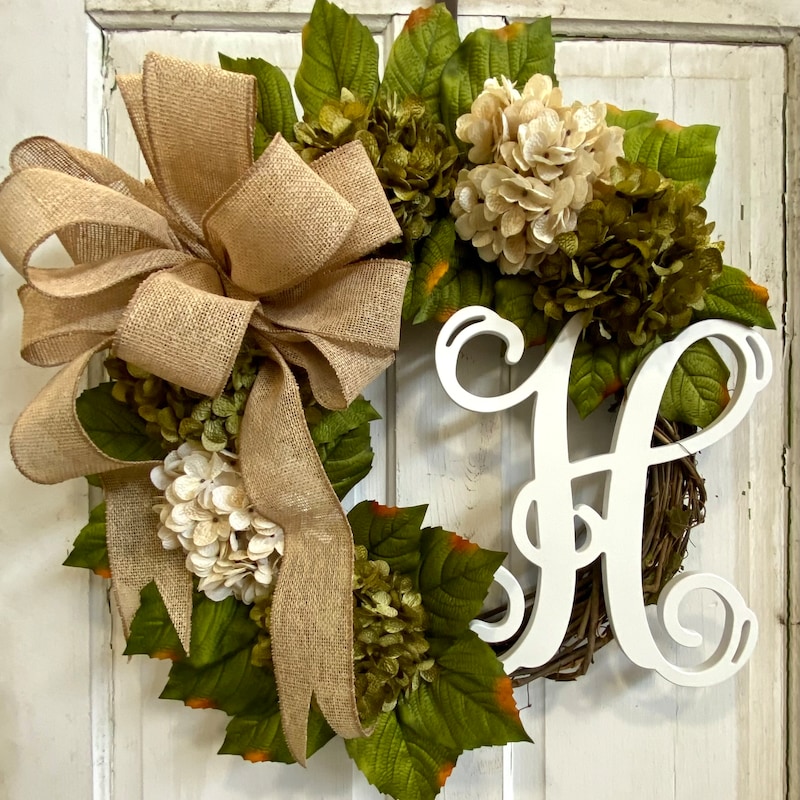 Monogram Door Wreath - Etsy