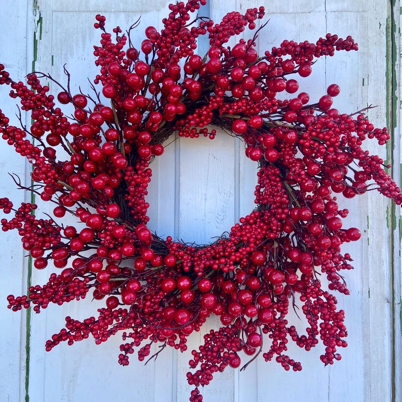Red Berry Wreath - Etsy