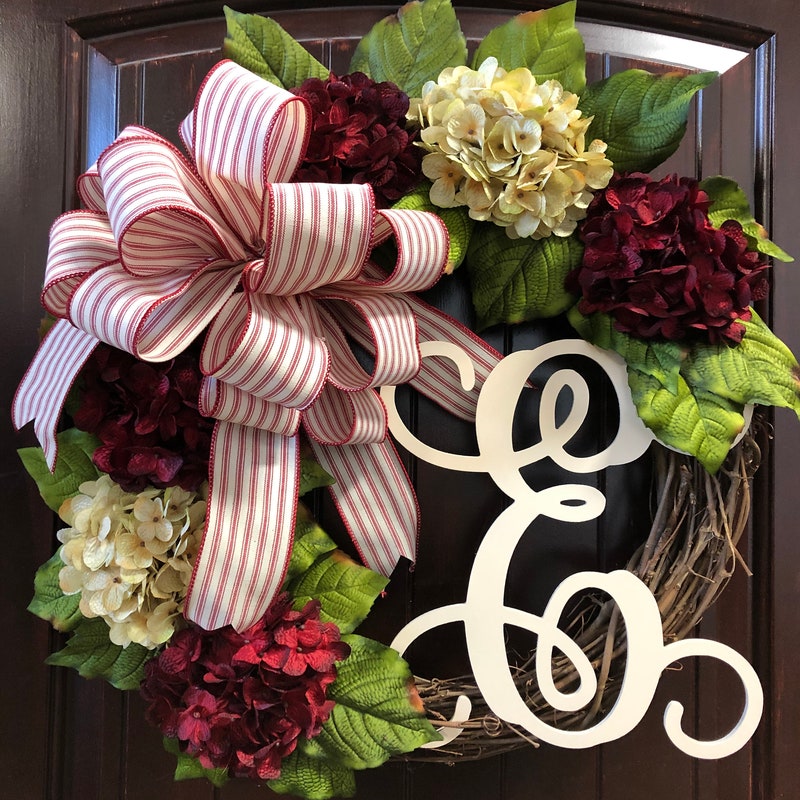 Wreath With Monogram - Etsy