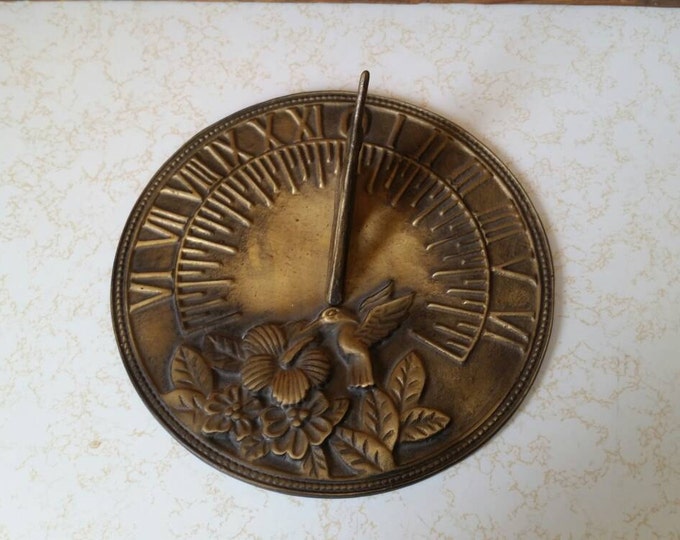 Vintage Metal Sundial/ Decorative Sundial/ Sundial Garden Decor ...