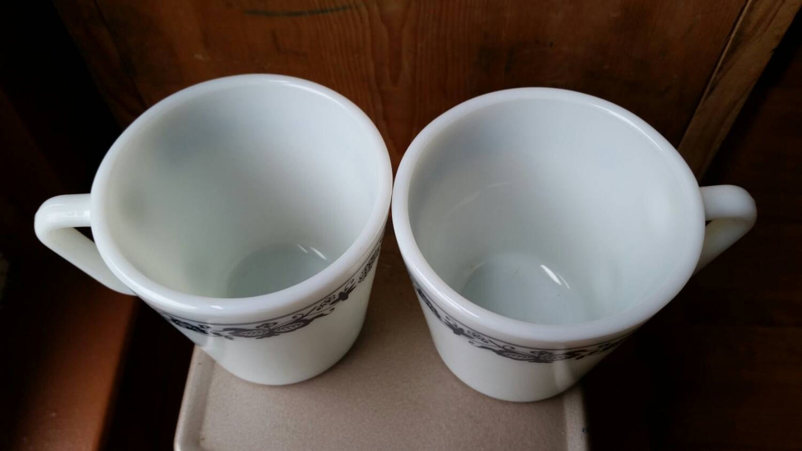 Vintage Pyrex Mugs Old Town Blue/ Old Town Blue Pyrex Mugs/ | Etsy