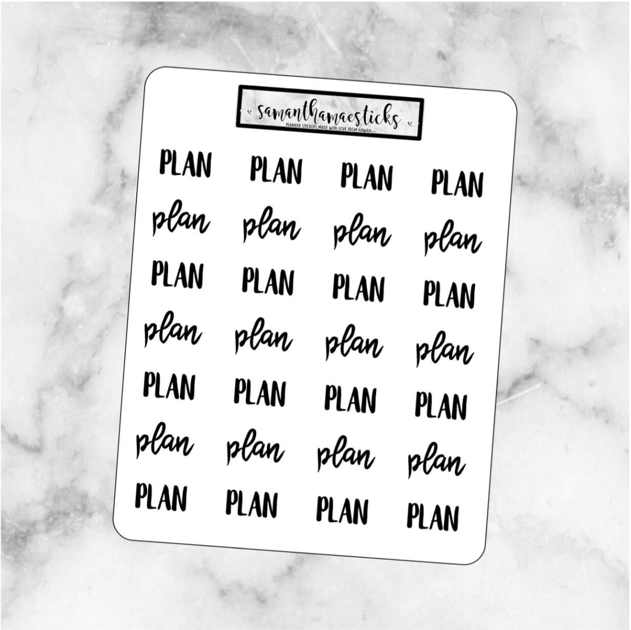 PLAN Lettering Script Words para su uso con Erin Condren - Etsy España