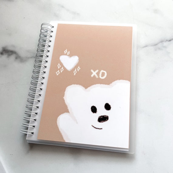 White Xo Bear Reusable Sticker Book 50 Pages Storage System - Etsy