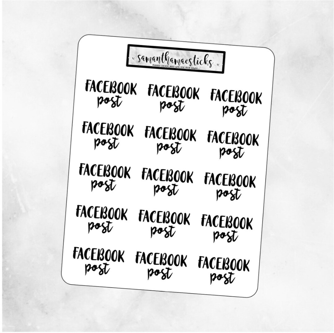 FACEBOOK POST Lettering Script Words for Use With Erin Condren ...