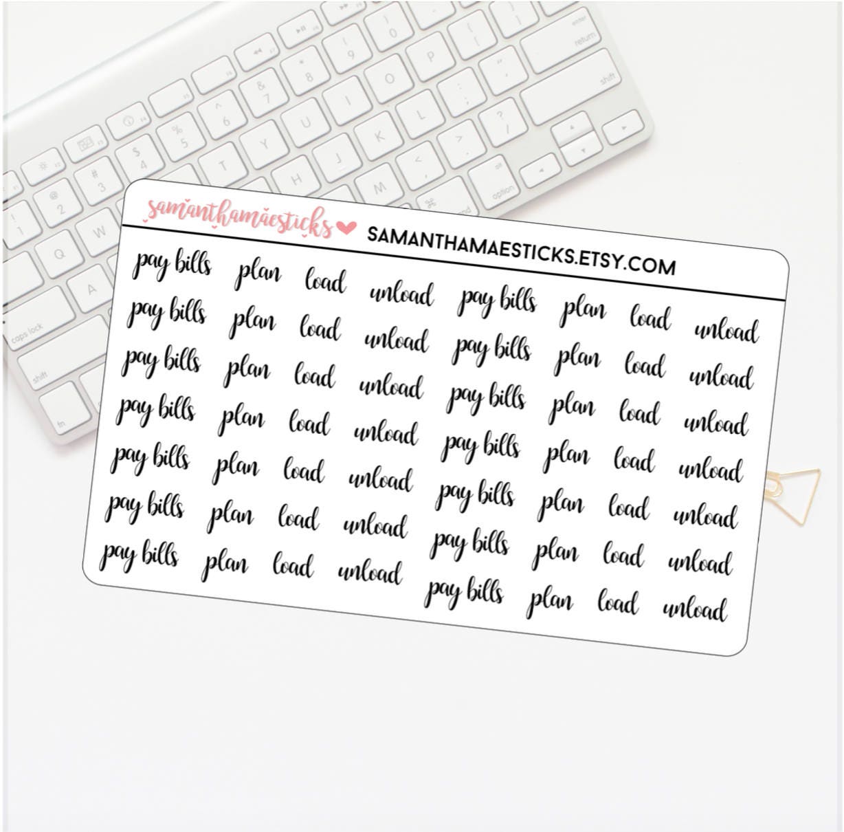 Pay Bills/plan/load/unload Custom Lettering for Use With Erin | Etsy