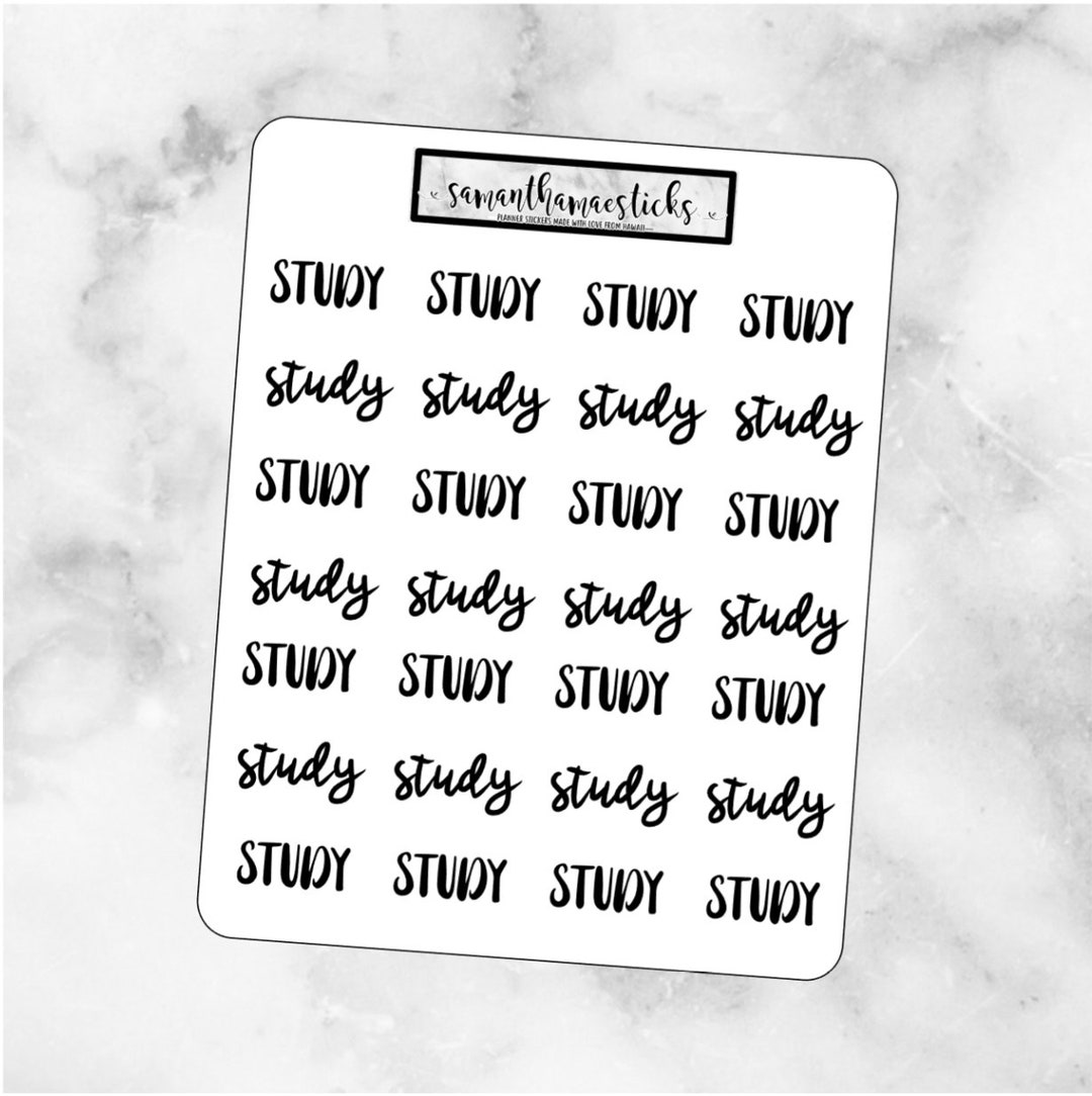 STUDY Lettering Script Words for Use With Erin Condren Lifeplanner ...