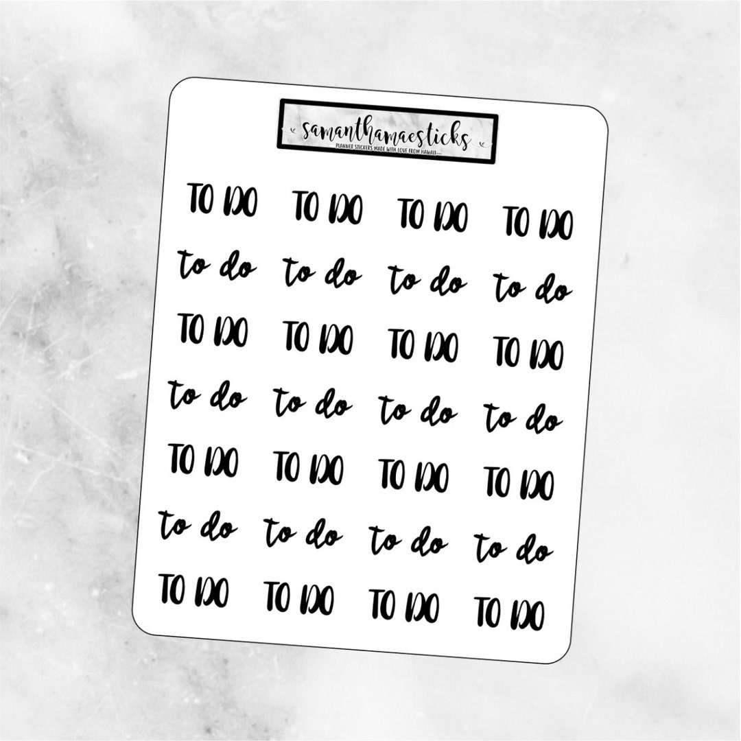 TO DO Lettering Script Words for Use With Erin Condren Lifeplanner ...