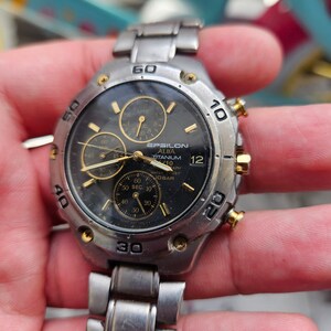 Rare Epsilon Alba Seiko Titanium Chronograph Watch - Etsy