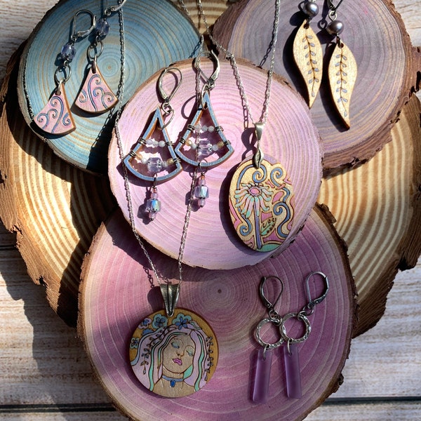 Hand Painted Jewelry - Etsy