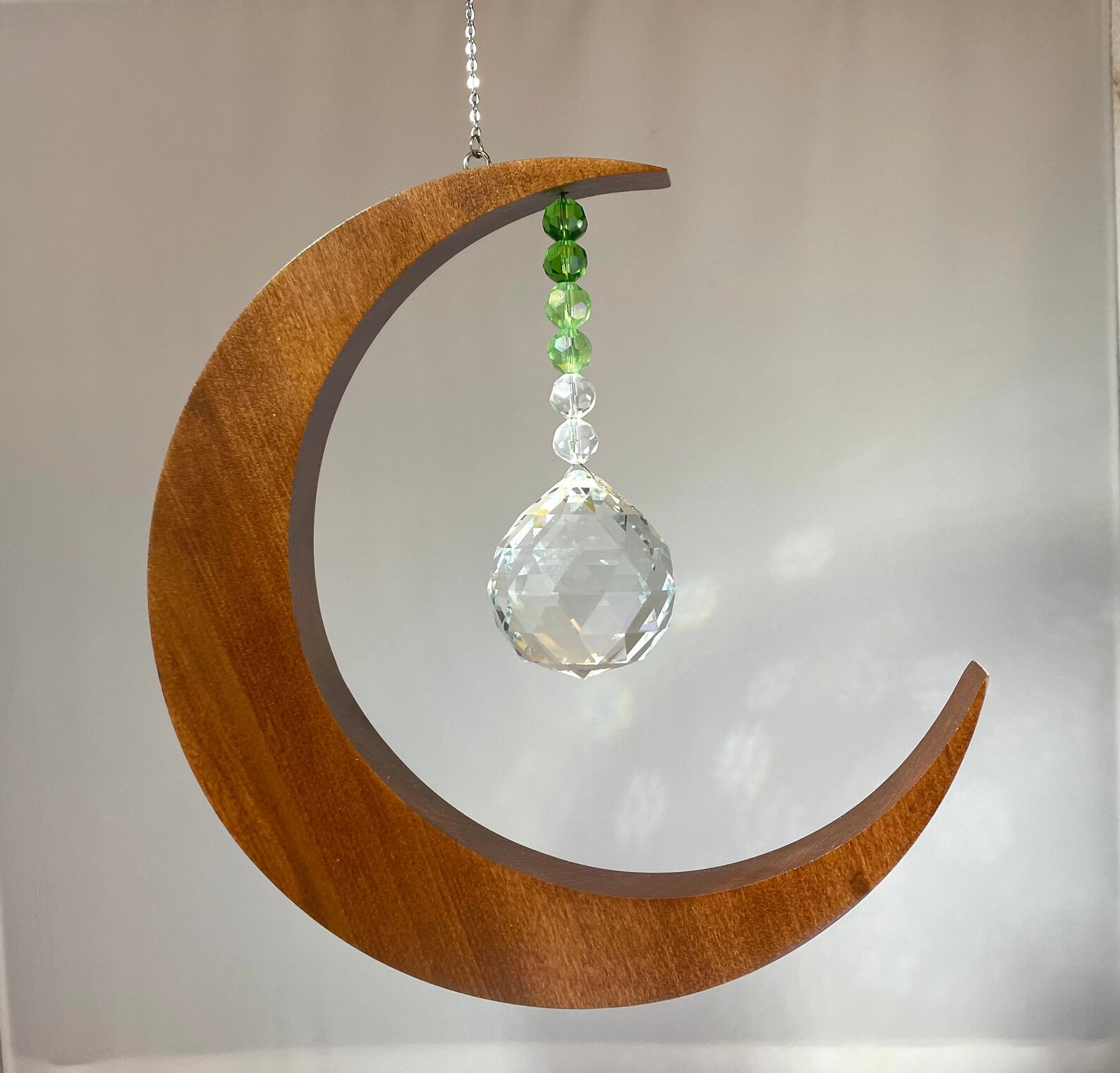 Large Crescent Moon/ Rainbow Maker/ Crystal Prisms / Sun Catchers ...