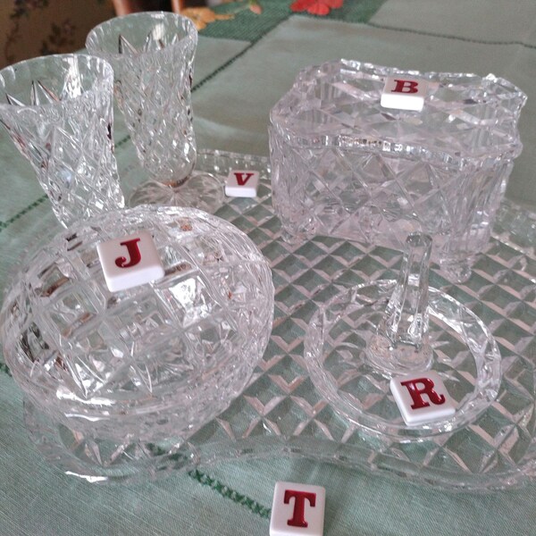 Glass Dresser Set - Etsy