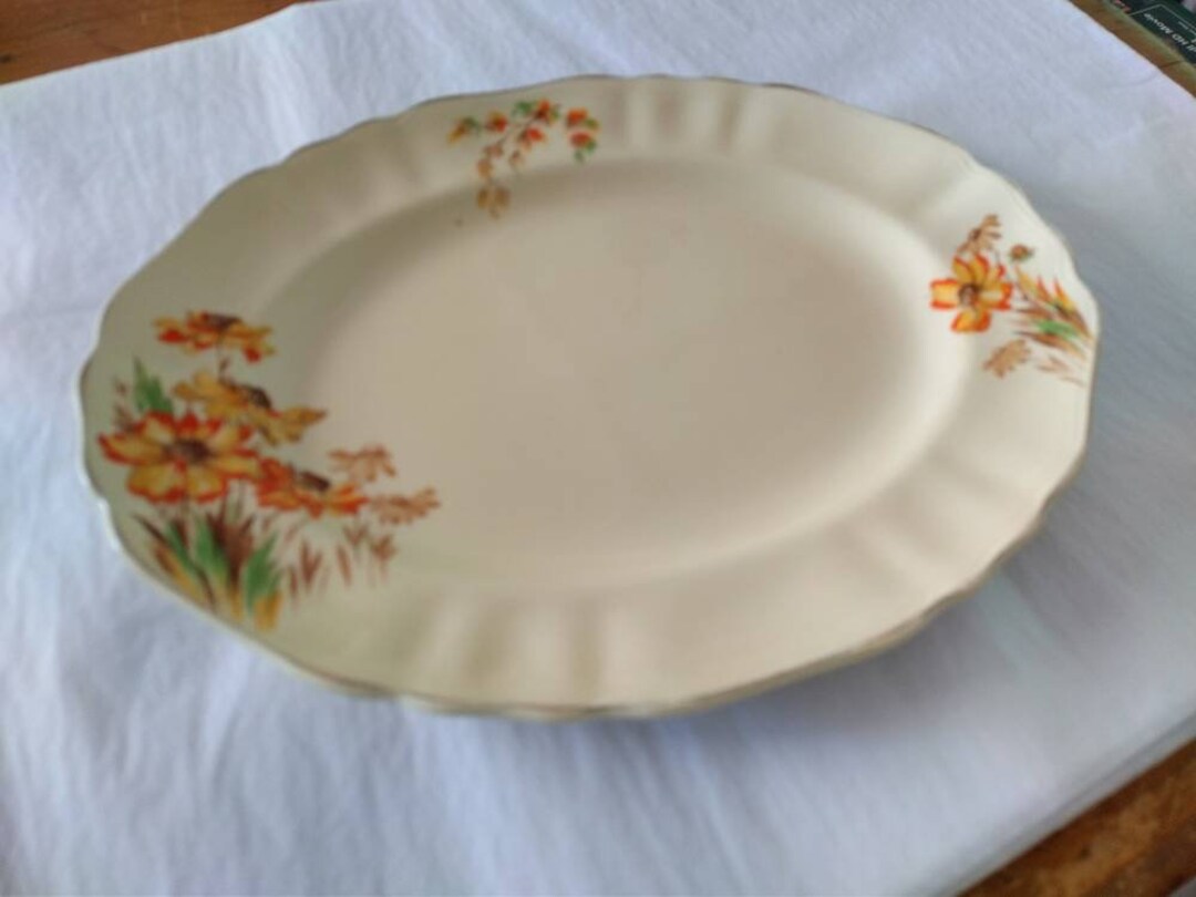Vintage Meakin Sunshine SOL Platter Approx 12 1/2 X 9 1/2 Inches Oval ...