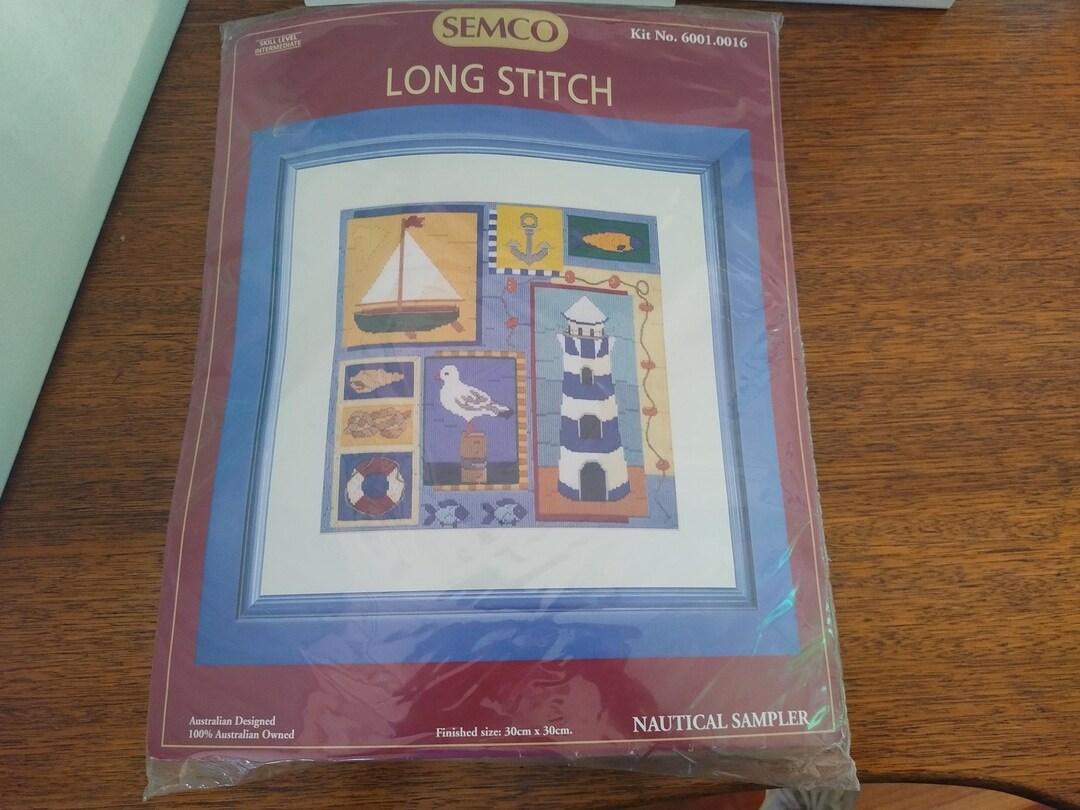 Semco Nautical Sampler Long Stitch Kit 6001 0016 Square 30x30cm Picture ...