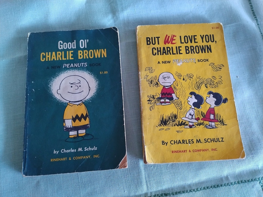 2 X 1950s Peanuts Books Good Ol' Charlie Brown 1957 & but We Love You Charlie Brown 1959 Charles ...