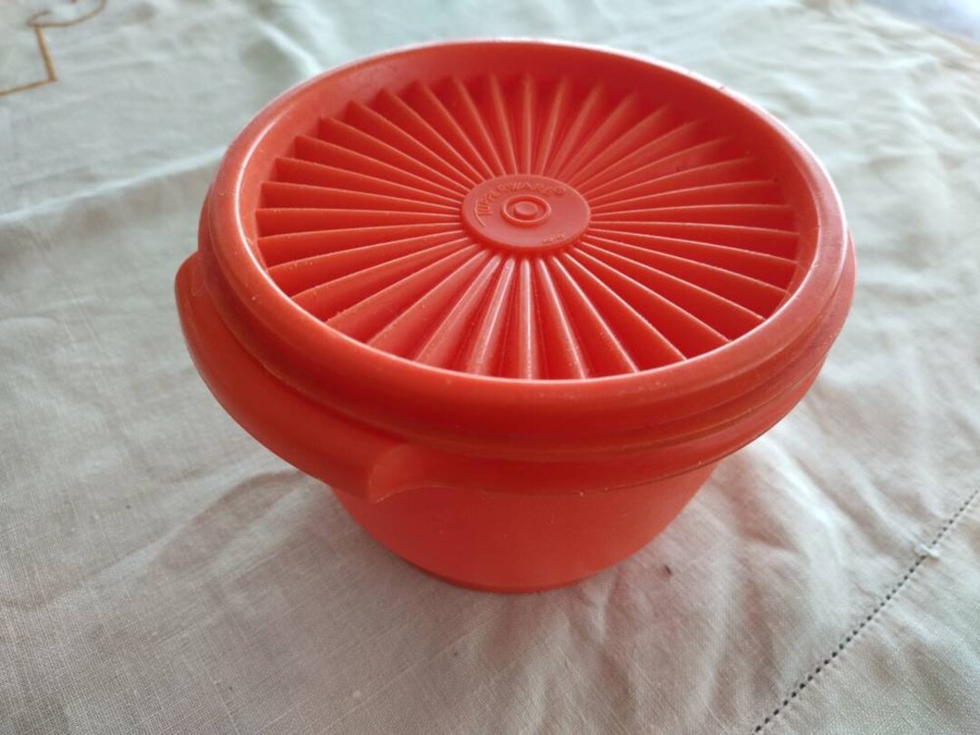 Tupperware Retro 70s Vintage Period Orange Servalier Small Food Storer ...