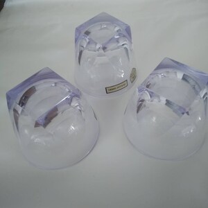 Vintage 1970s Decanter Set Tall Hand Cut Hoya Crystal Amethyst Color ...