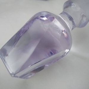 Vintage 1970s Decanter Set Tall Hand Cut Hoya Crystal Amethyst Color ...