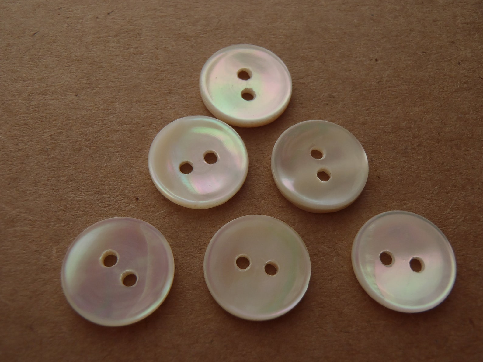 6 Vintage White Pearl Buttons Unused 2 Hole Approx 1/2 Inch - Etsy