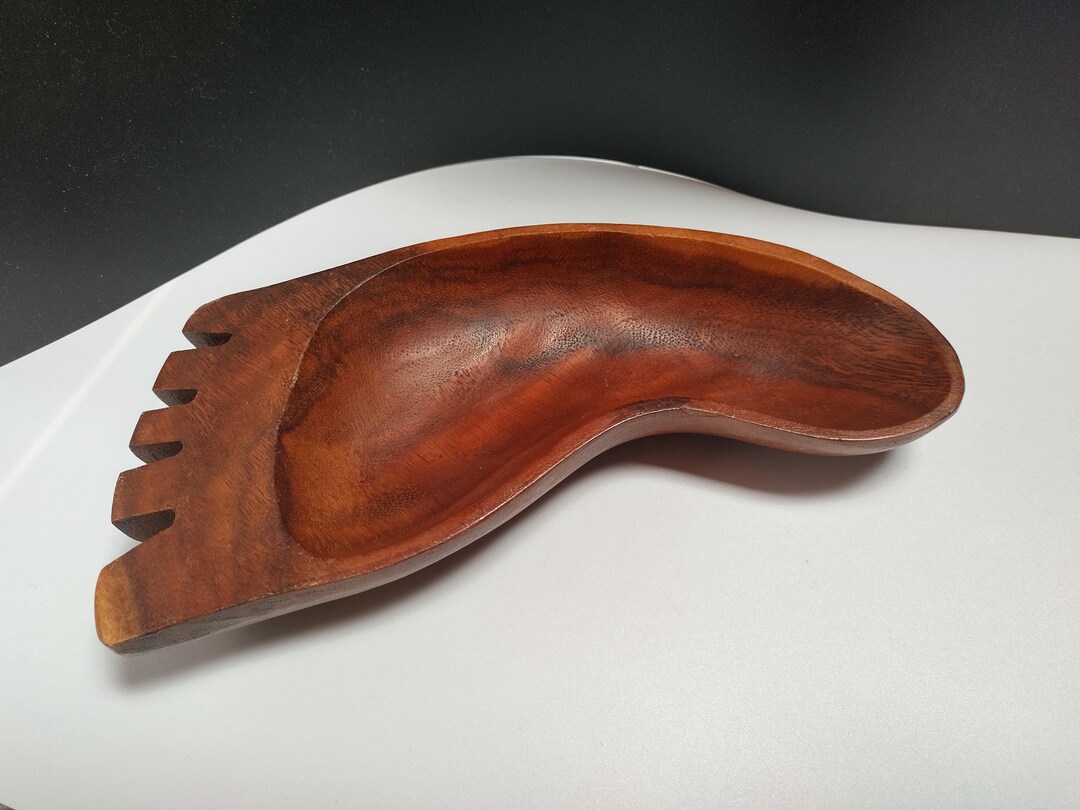 Vintage Monkeypod Pineapple Shaped Wooden Bowl Small 1970s Approx 7 1 ...