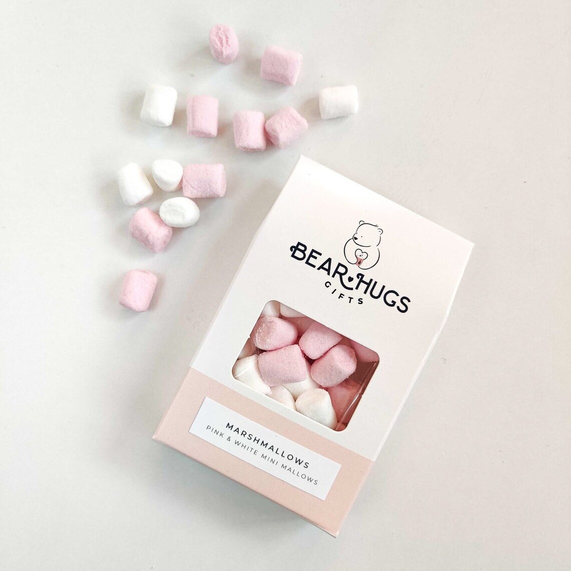 Pink and White Mini Marshmallows Gift Box // Hot Chocolate Topper - Etsy