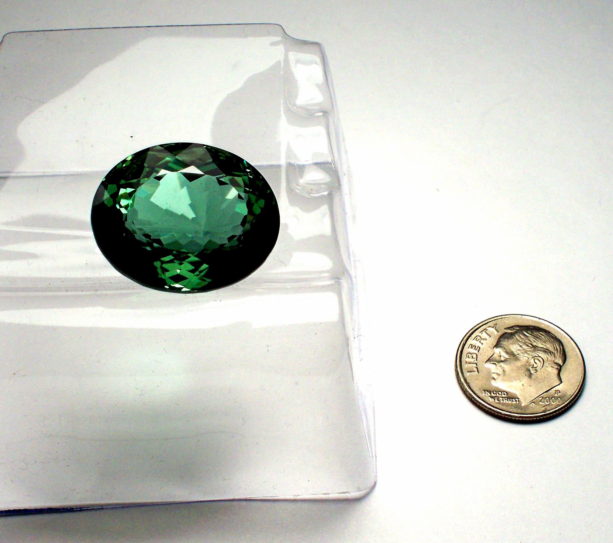 SPRING GREEN QUARTZ – 22 X 17.7 Millimeter Facetted Oval Cut – Vintage ...