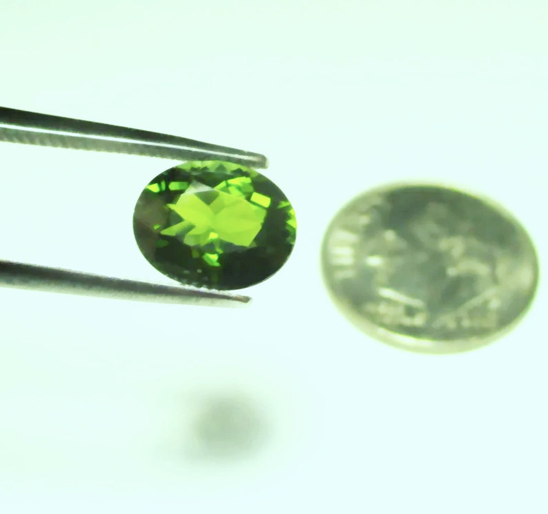 MAINE GREEN TOURMALINE Mount Mica Maine 9 X 7 Mm Oval Natural and ...