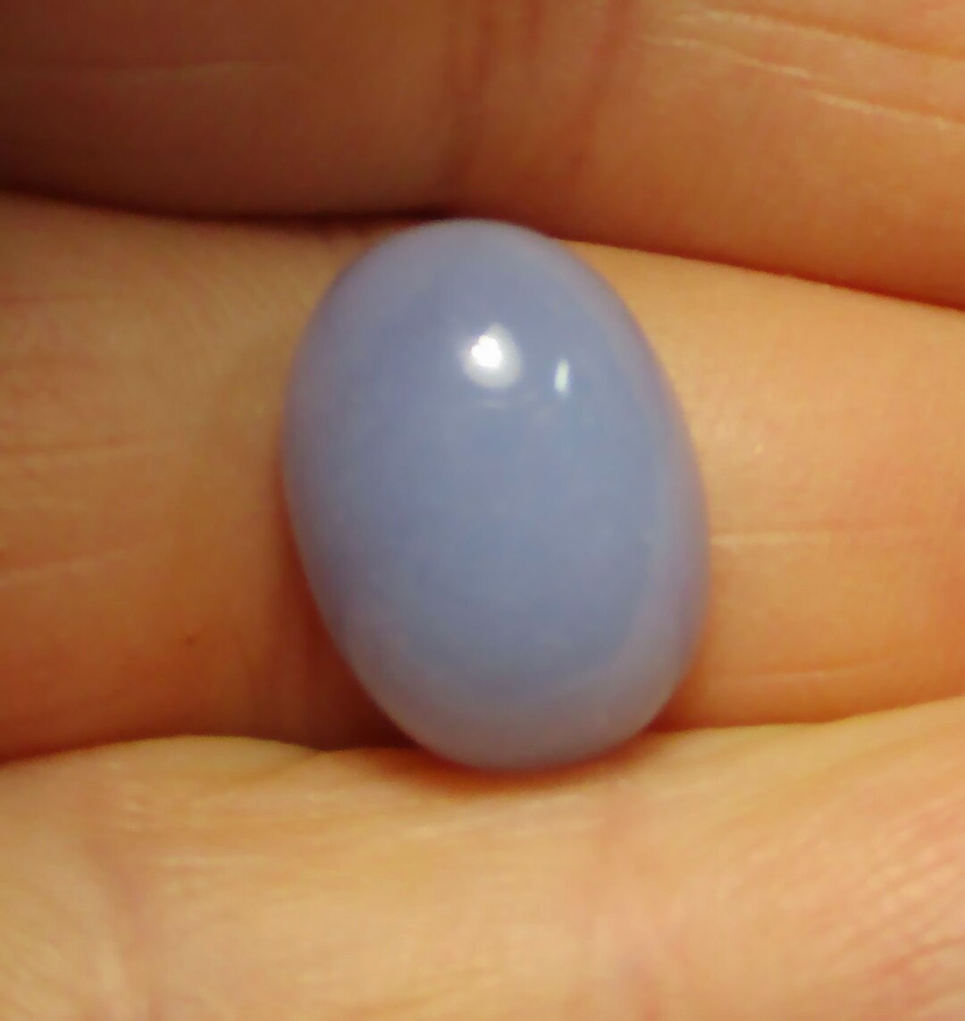 TURKISH PURPLE JADE Lavender Jadeite/chalcedony 15 X 11 Mm Oval Vintage ...