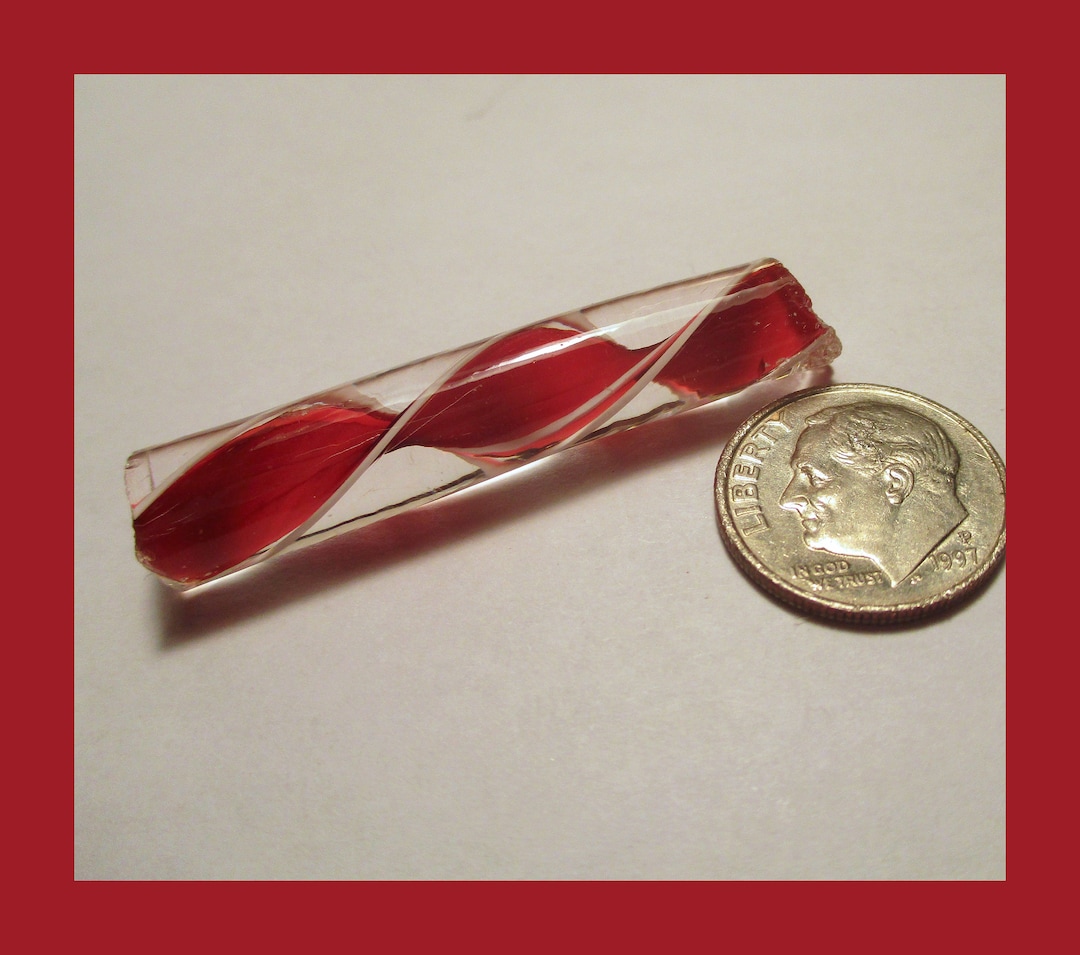 SANDWICH GLASS WAND – Antique Pre-1900 – 44 X 8 Mm – Highly Suitable ...