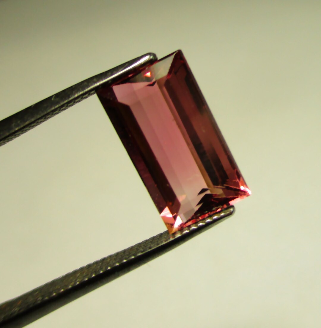 BICOLOR PINK TOURMALINE - Mount Mica Maine – 12 X 7 Mm Rectangle ...