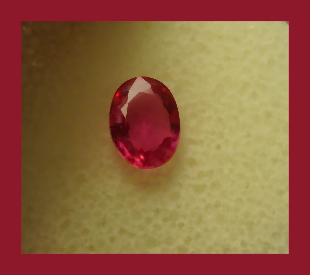 VIETNAM RUBY 7 X 5 Mm Facetted Oval Strong Pink-red Color Natural ...